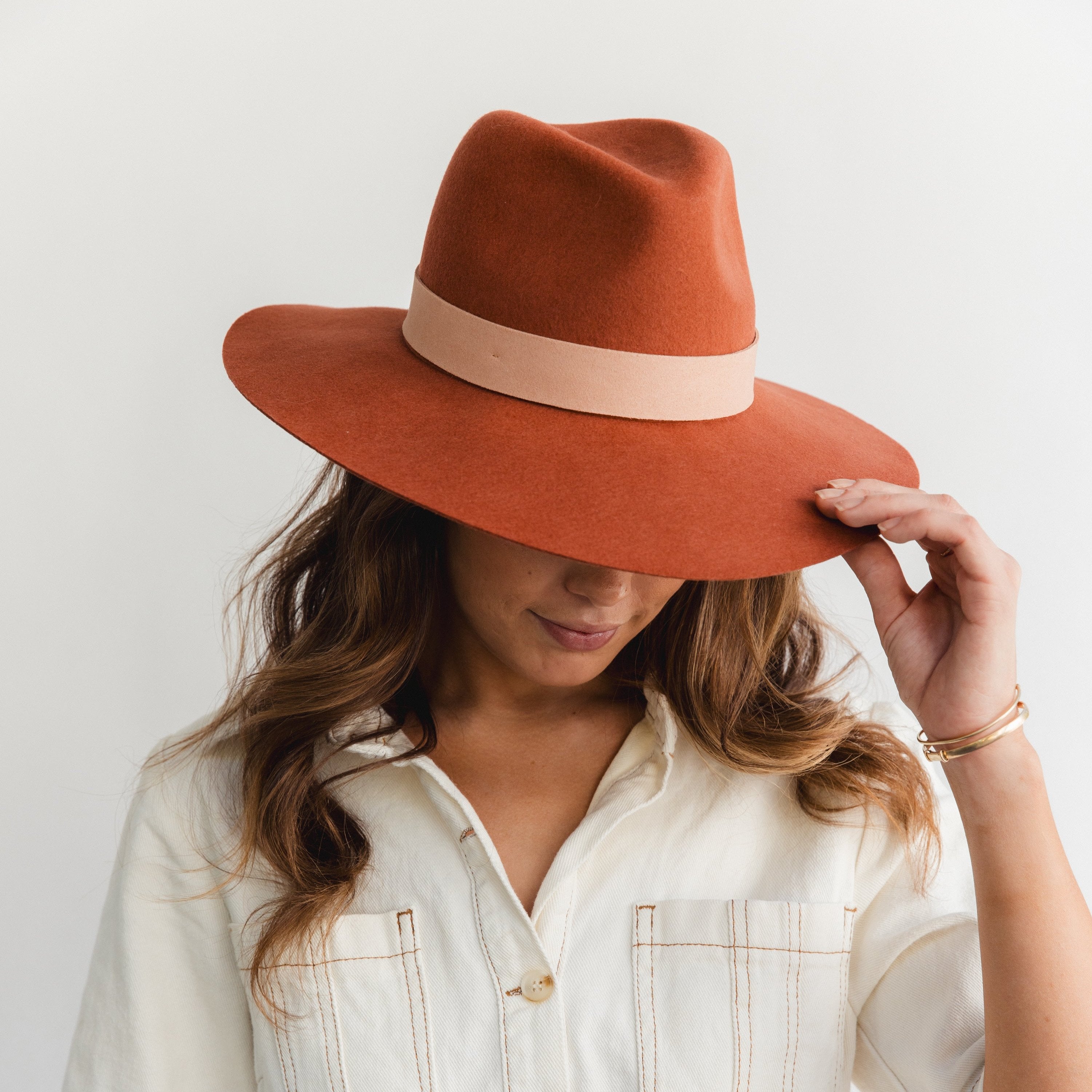 MARGOT | 100% Superfine Merino Wool | Women's Fedora Hat | Rust – Mason ...